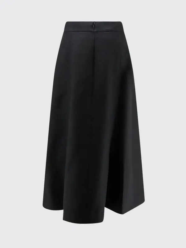 Valentino Garavani High-waisted Flared Midi Skirt In Wool And Silk