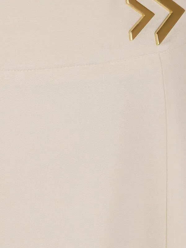 Valentino Garavani High-waisted Flared Midi Skirt In Wool And Silk