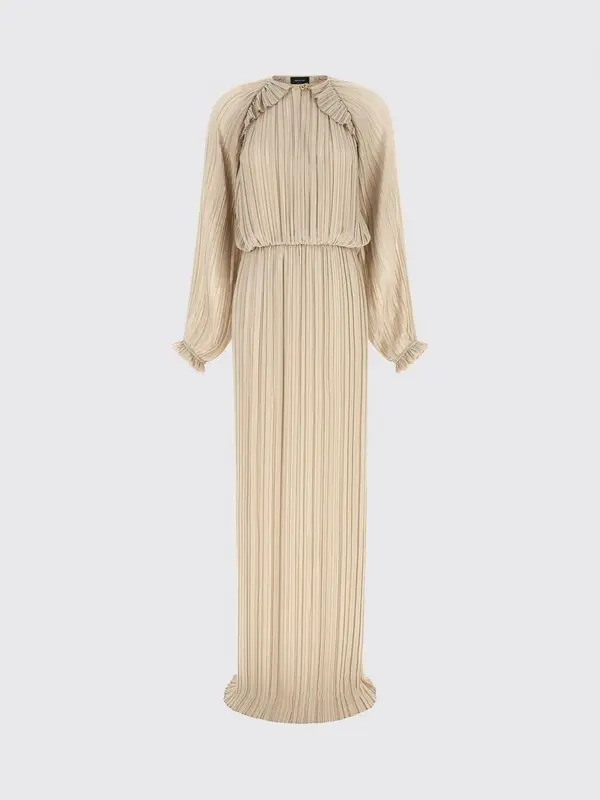 Fabiana Filippi Long Sleeve Pleated Crêpe Tunic - Beige