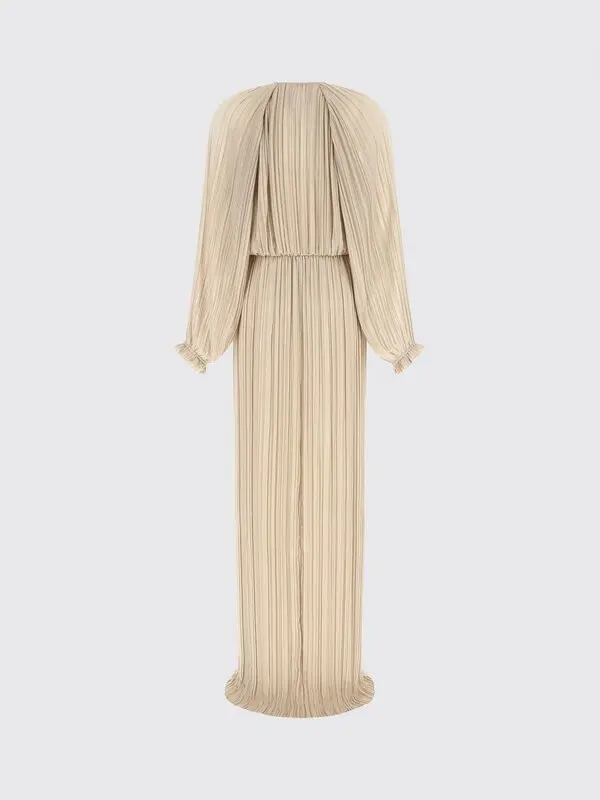 Fabiana Filippi Long Sleeve Pleated Crêpe Tunic - Beige