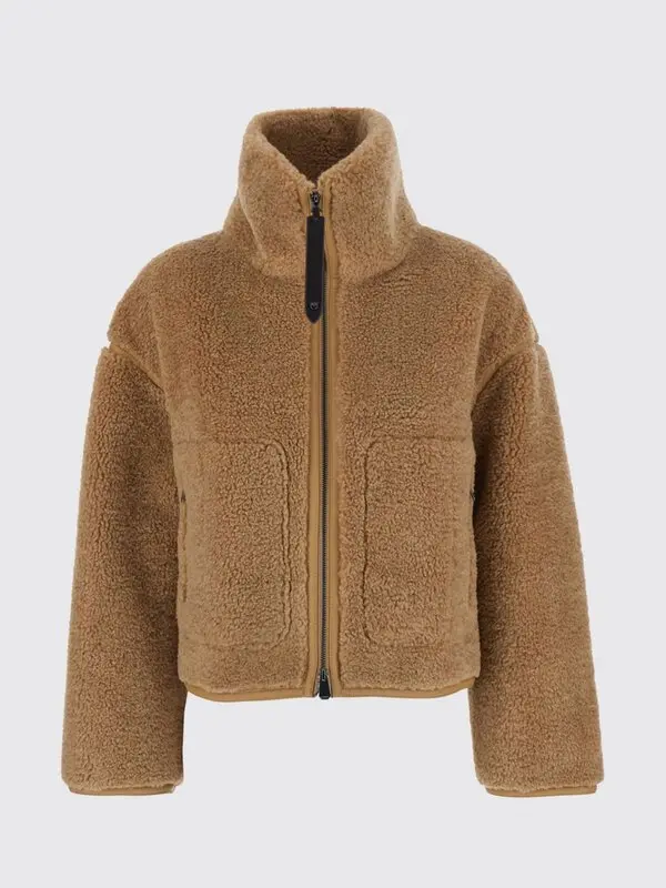 Pinko Faux Fur Jacket With Contrast Trims And Zip Closure