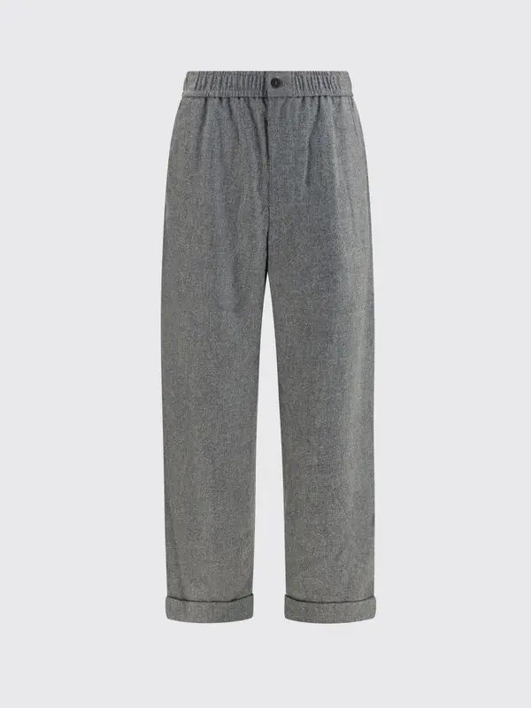 Giorgio Armani Virgin Wool And Cashmere Slim Fit Trousers - Grey