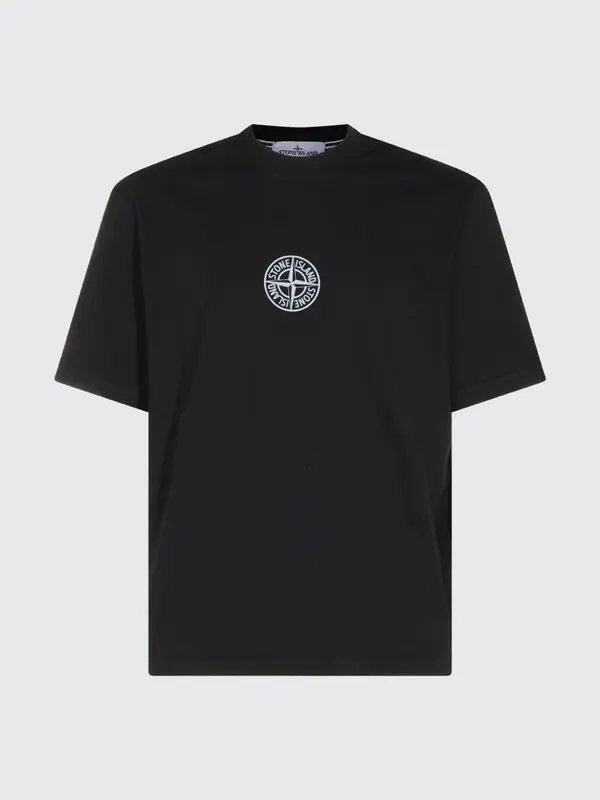 Stone Island Cotton T-shirt With Iconic Compass Logo Patch