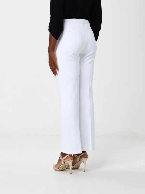 Elisabetta Franchi Slim-fit Cropped Crêpe Trousers - Ivory