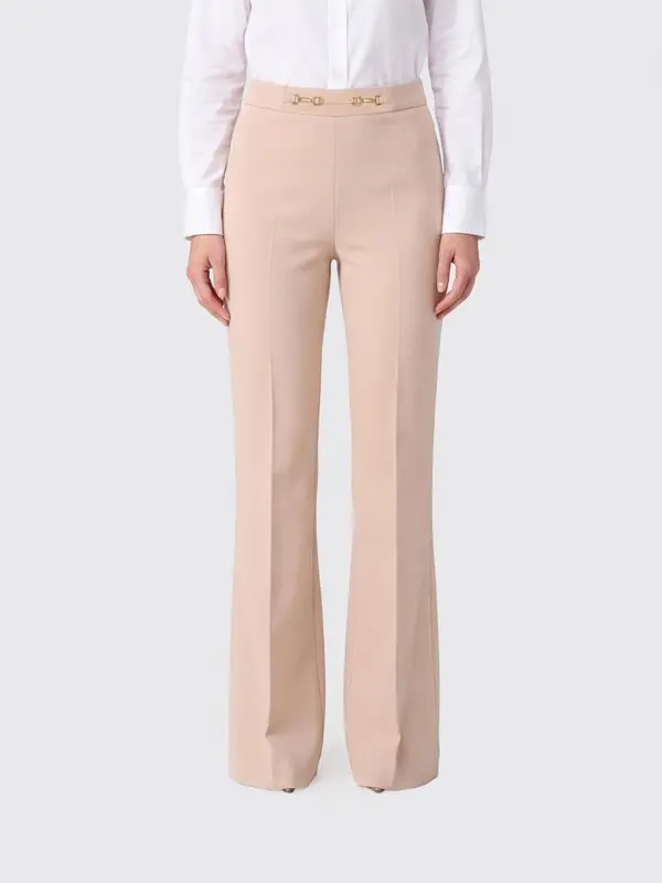 Elisabetta Franchi Slim-fit Cropped Crêpe Trousers - Nude