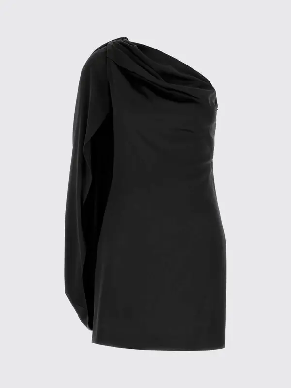 Stella McCartney Asymmetrical One-shoulder Crêpe Mini Dress - Black