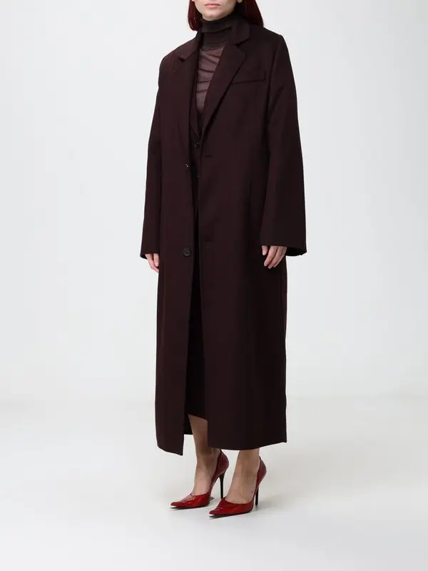 Victoria Beckham Single-breasted Long Coat - Red