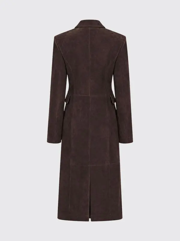 ROTATE BY BIRGER CHRISTENSEN Double Breasted Suede Coat - Brown