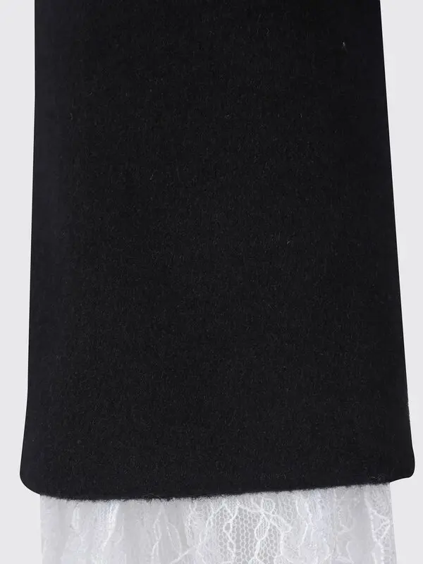 SELF-PORTRAIT Cropped Crew-neck Wool Blazer With Jewel Buttons