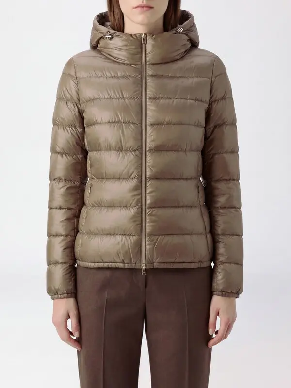 Herno Slim Fit Quilted Hooded Down Jacket - Beige