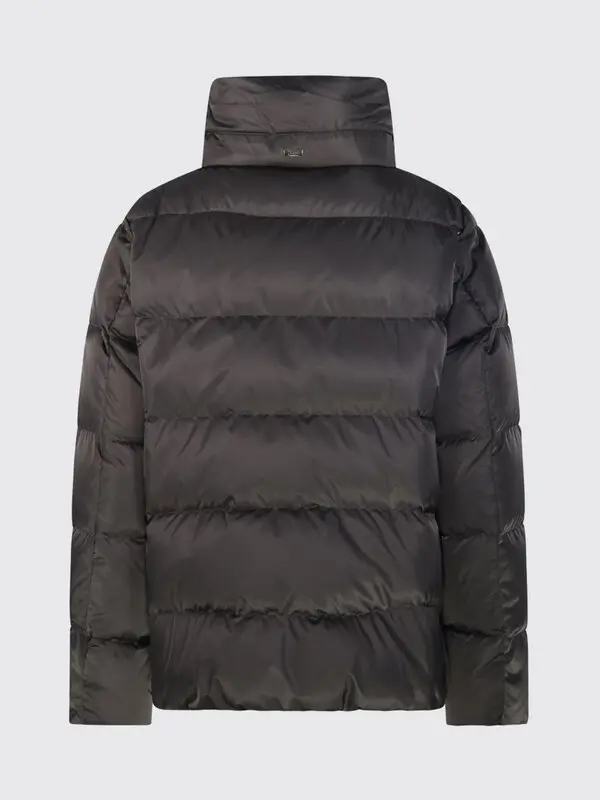 Herno Short Quilted Polyester Down Jacket With High Collar And Buttons - Grey