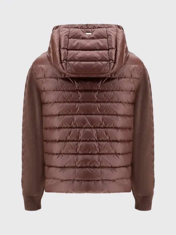 Herno Short Waterproof Nylon Down Jacket With Hood And Ribbed Cuffs