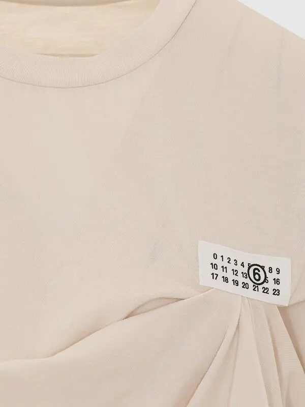 MAISON MARGIELA Asymmetrical Hem Cotton T-shirt - White