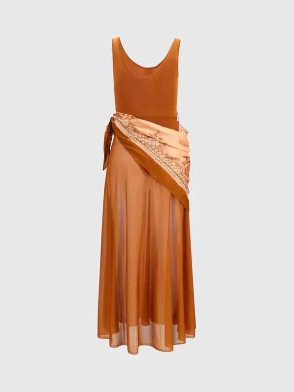 Zimmermann Aster Paisley Print Midi Dress With Waist Tie And Off-shoulder Design