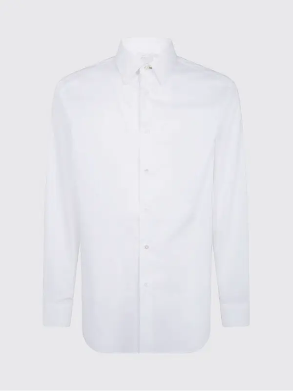 Paul Smith Slim Fit Cotton Blend Evening Shirt With French Collar - White