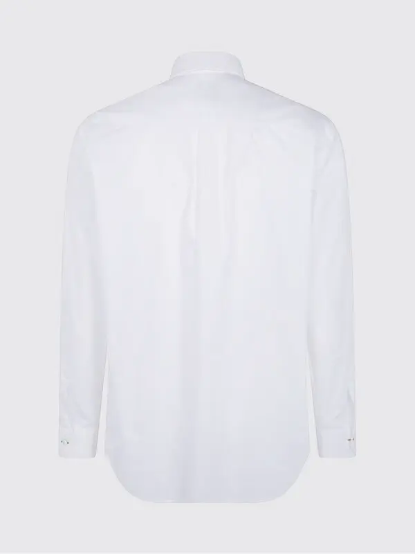 Paul Smith Slim Fit Cotton Blend Evening Shirt With French Collar - White