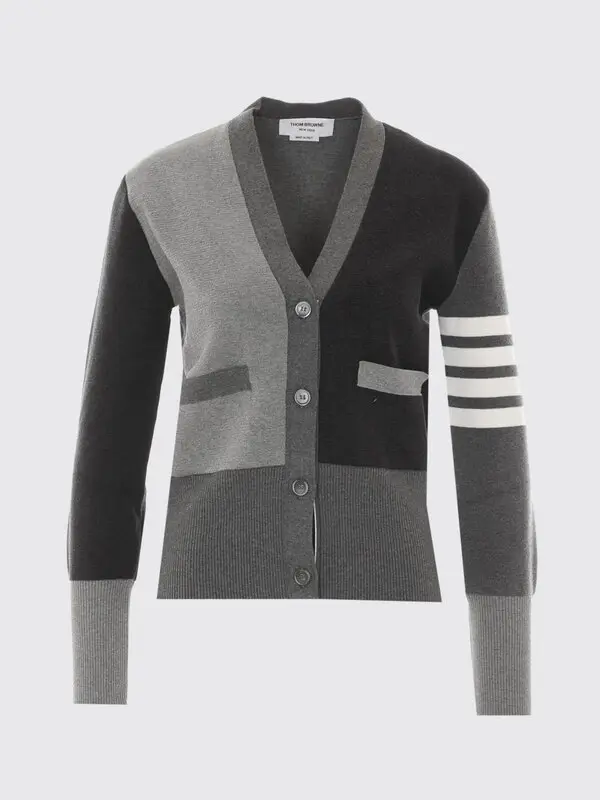 Thom Browne Slim Fit 4-bar Cotton Cardigan - Grey