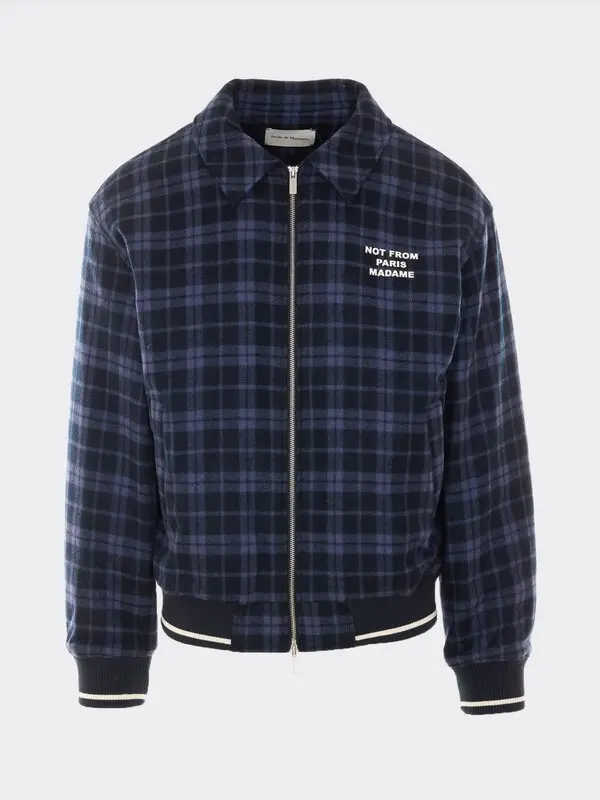 Drole De Monsieur Checked Bomber Jacket