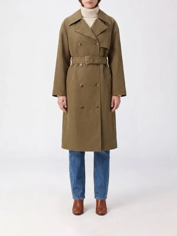 Michael Kors Relaxed Fit Double-breasted Cotton-blend Trench Coat With Belt