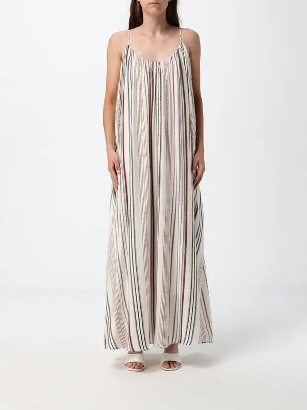 ELEH U-neck Long Tunic In Viscose Blend With Off-the-shoulder Design