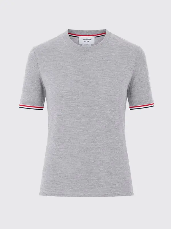 Thom Browne 4-bar Merino Wool T-shirt - Grey