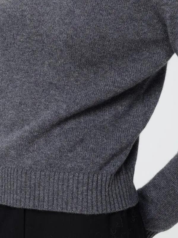 LISA YANG Pure Cashmere Long-sleeved Crewneck Sweater - Grey