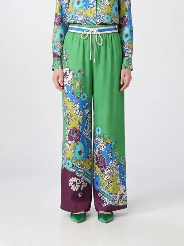 ALEMAIS Printed Wide Leg Trousers