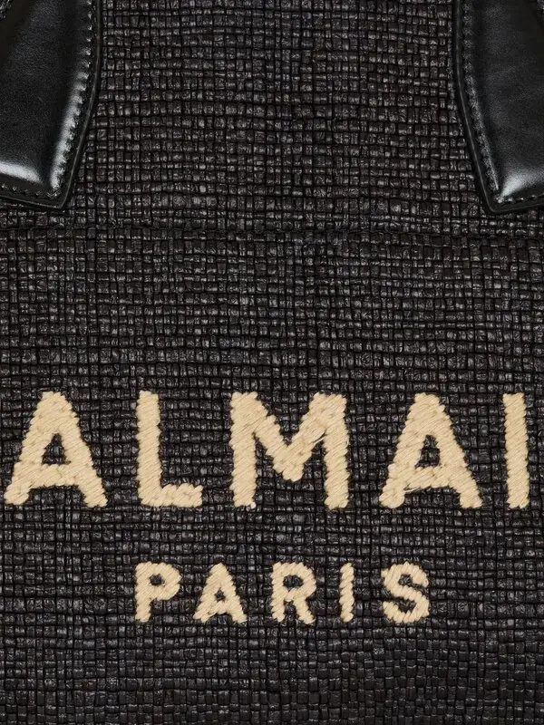 Balmain Track Rafia Tote