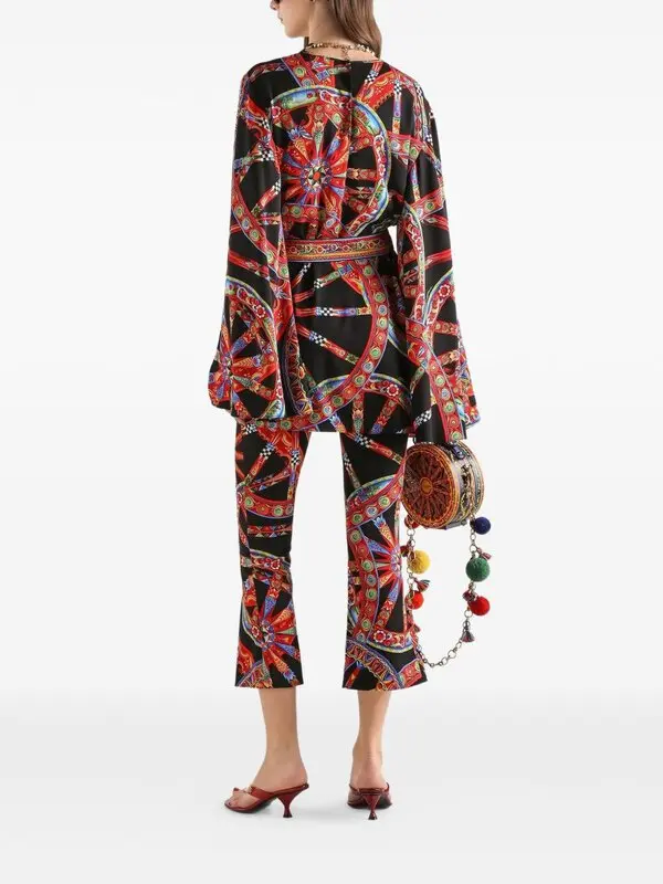 Dolce & Gabbana Carretti Silk Printed Mini Dress