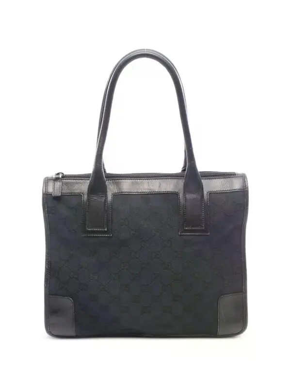 Gucci Gg Canvas Tote Bag - Black