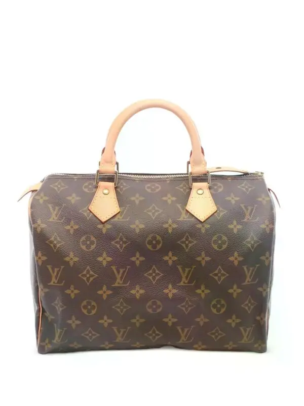 LOUIS VUITTON Monogram Speedy Tote Bag - Brown