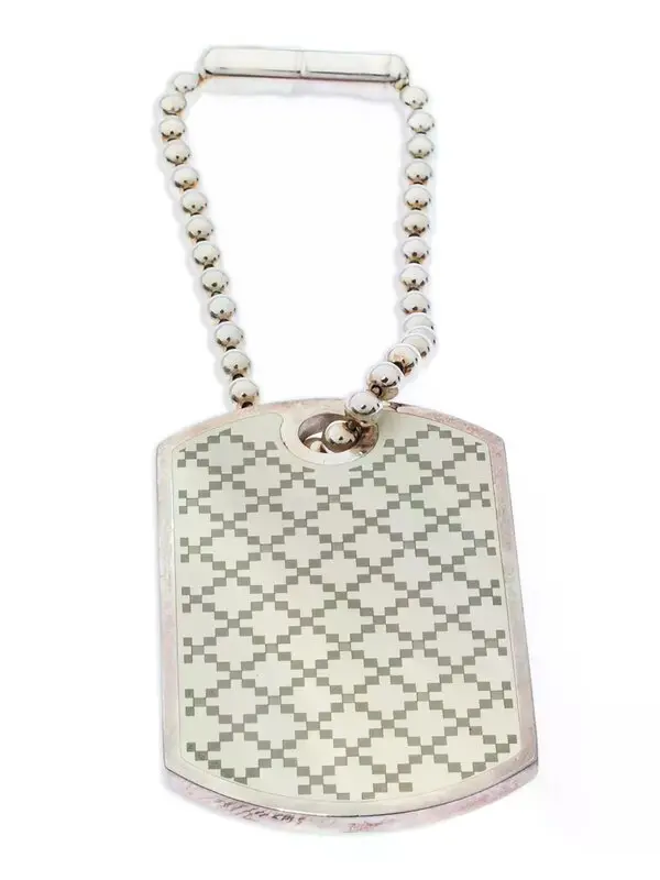 Gucci Geometric-pattern Enamel Tag Charm