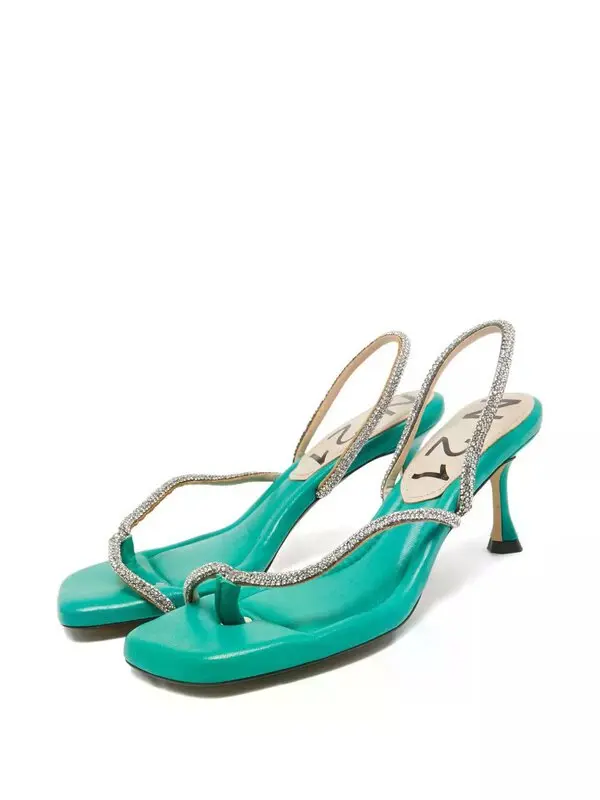 N°21 Rhinestone Embellished Slingback Sandals