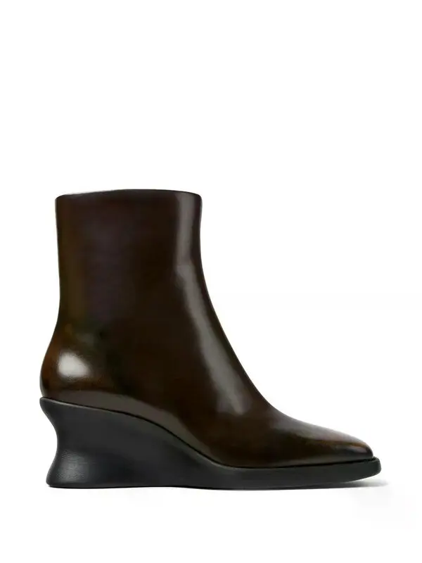 Camper Louise Leather Ankle Boots - Brown