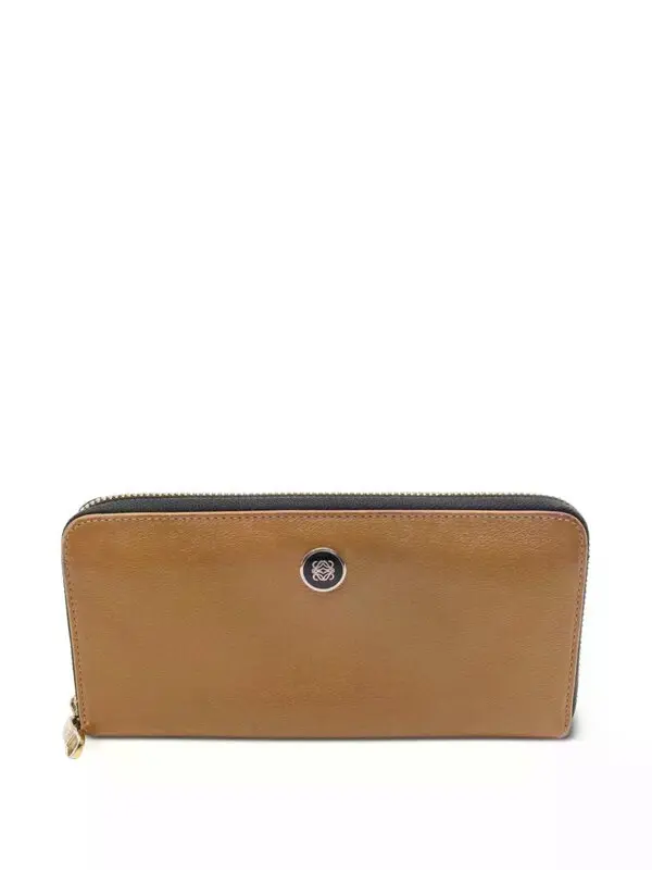 Loewe 2000s Zip-around Leather Wallet - Brown