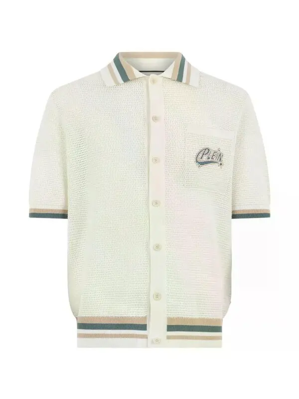Philipp Plein Logo-star Patch Short-sleeve Shirt - Neutrals