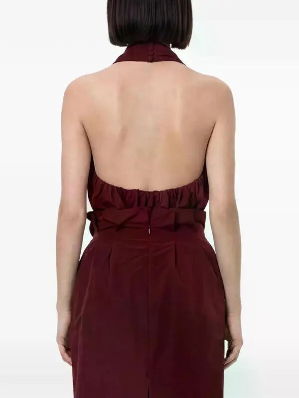 Magda Butrym Halterneck Floral-appliqué Top