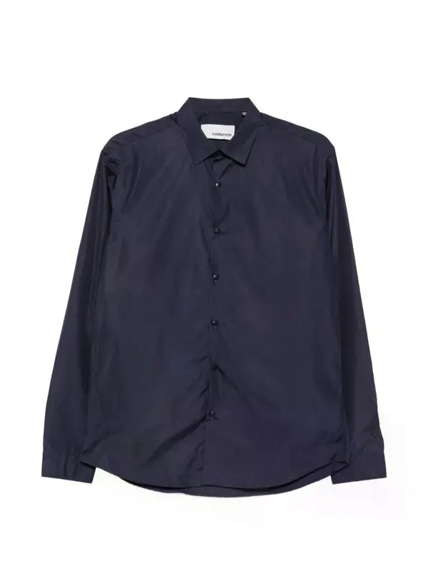 COSTUMEIN Long-sleeve Button-down Shirt - Blue