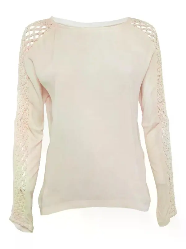 Maje Macrame Sleeve Sweater