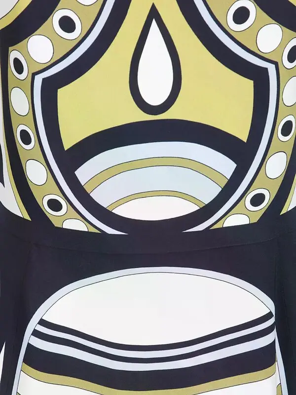 La DoubleJ Geometric-print Midi Dress