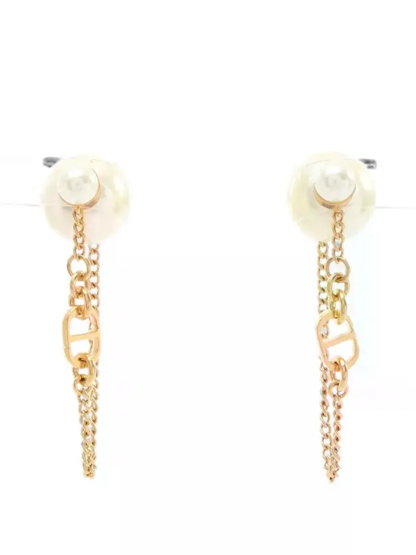 Dior 2010s Tribal Chain Earrings - Gold