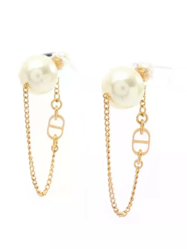 Dior 2010s Tribal Chain Earrings