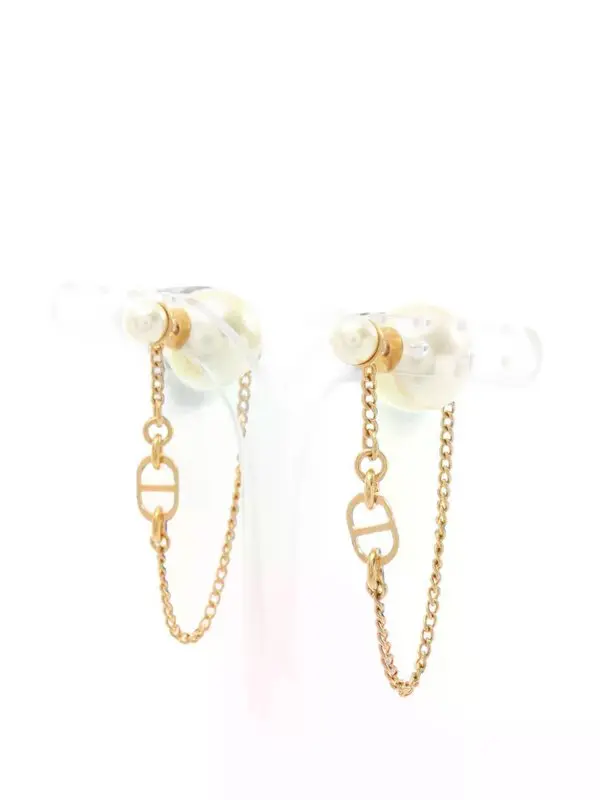 Dior 2010s Tribal Chain Earrings