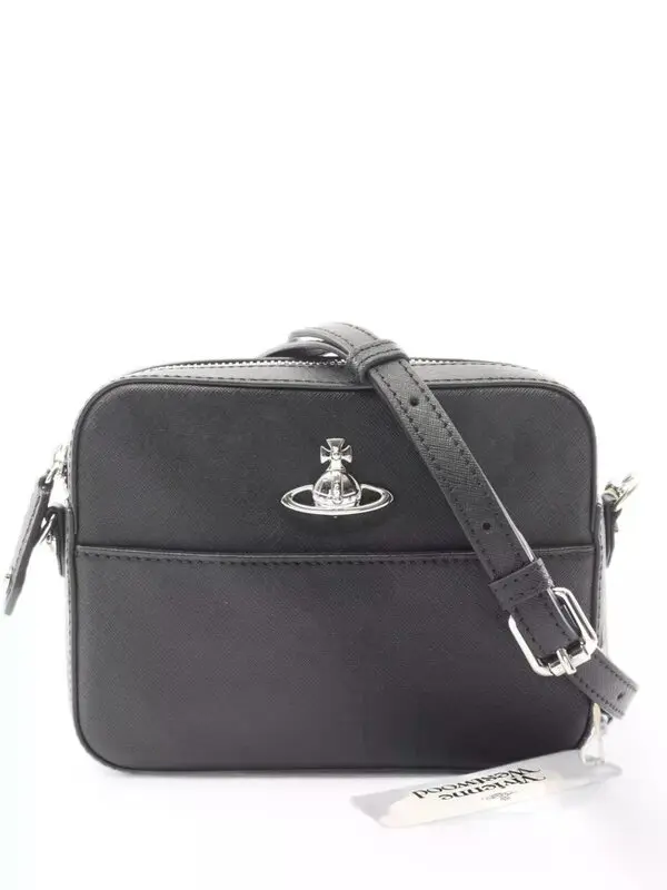 VIVIENNE WESTWOOD 2020s Orb Plaque Shoulder Bag - Black