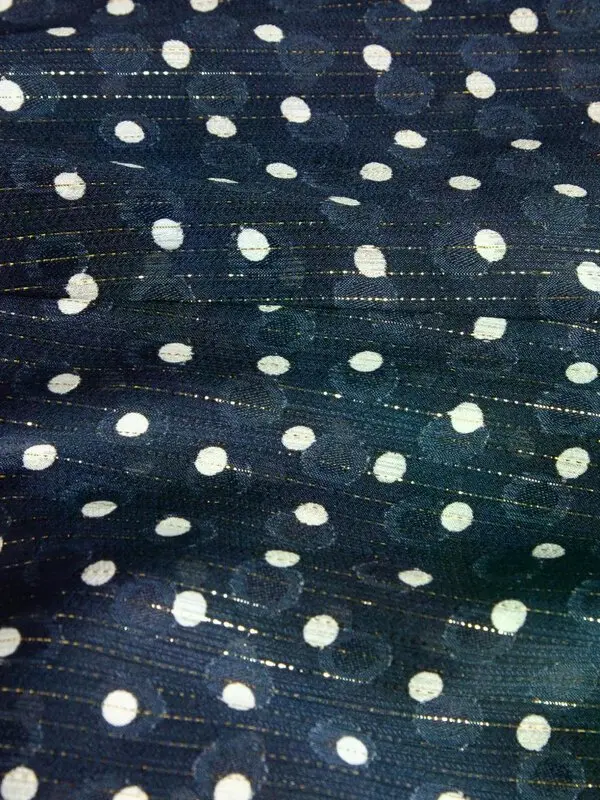 Sandro Polka Dot Metallic Stripe Shirt