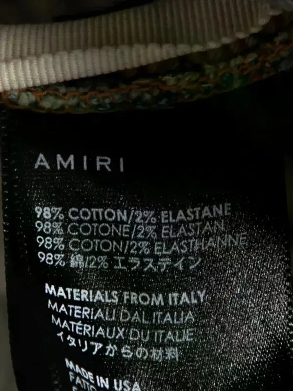Amiri Distressed Crystal-embellished Jeans
