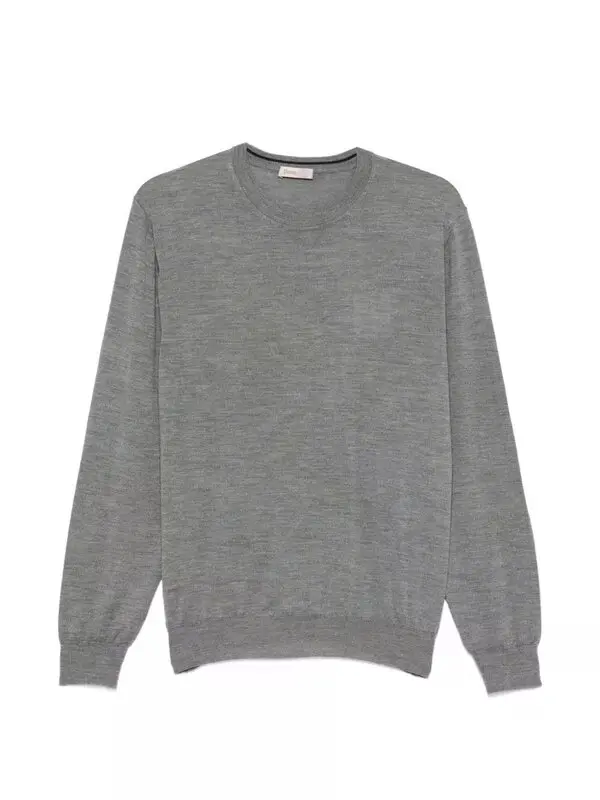 Herno Crew Neck Long Sleeve Sweater - Grey