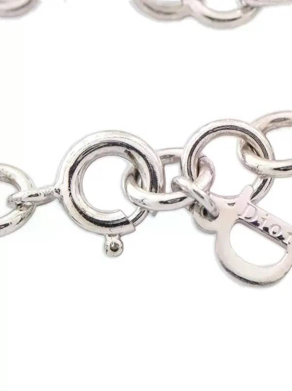 Dior Crystal Heart Padlock And Key Necklace