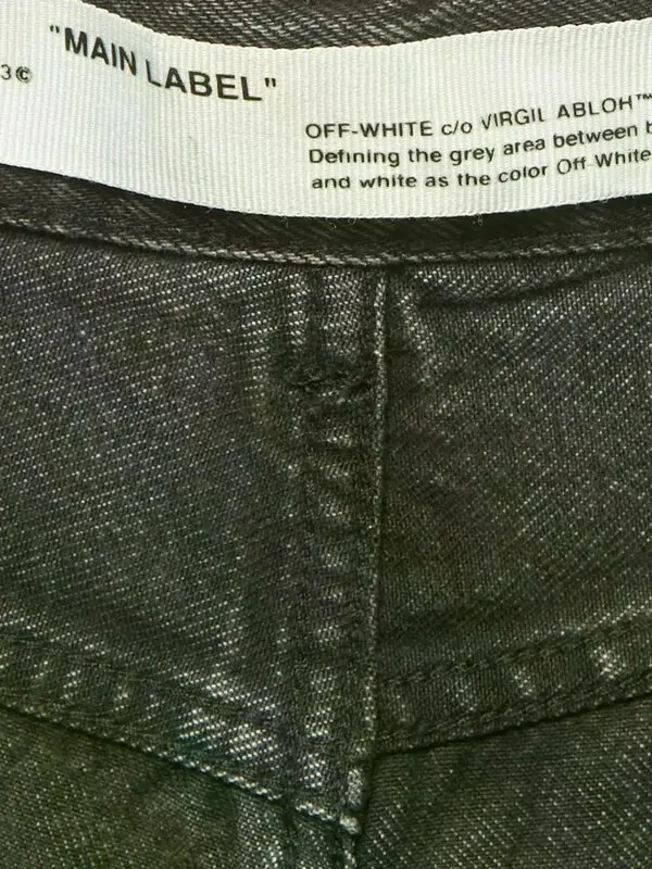 Off-White Faded Raw-cut Jeans