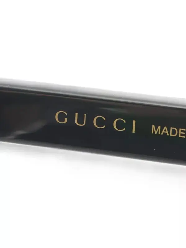 Gucci Round-frame Logo-detail Sunglasses